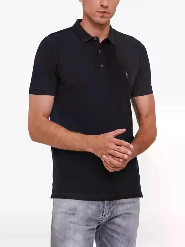 ALLSAINTS Embroidered Ramskull Polo Shirt
