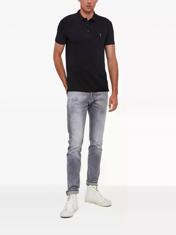 ALLSAINTS Embroidered Ramskull Polo Shirt