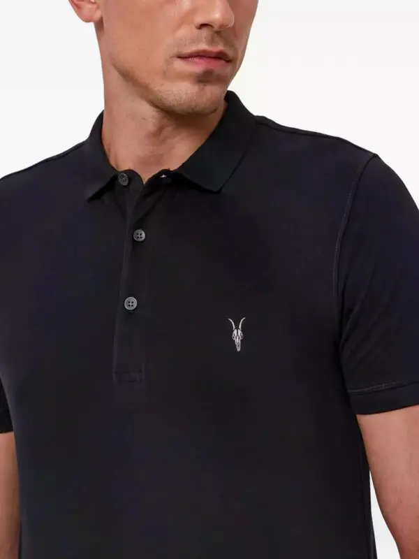 ALLSAINTS Embroidered Ramskull Polo Shirt