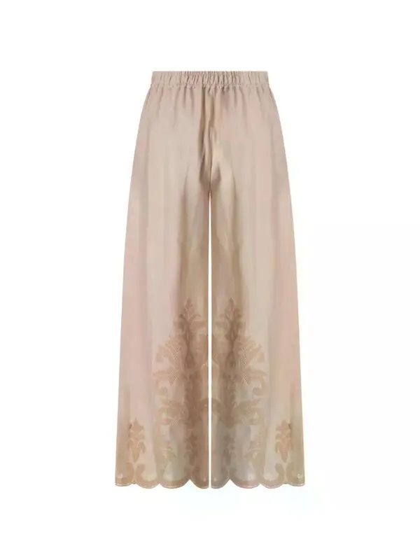 Kiton Embroidered Palazzo Pants