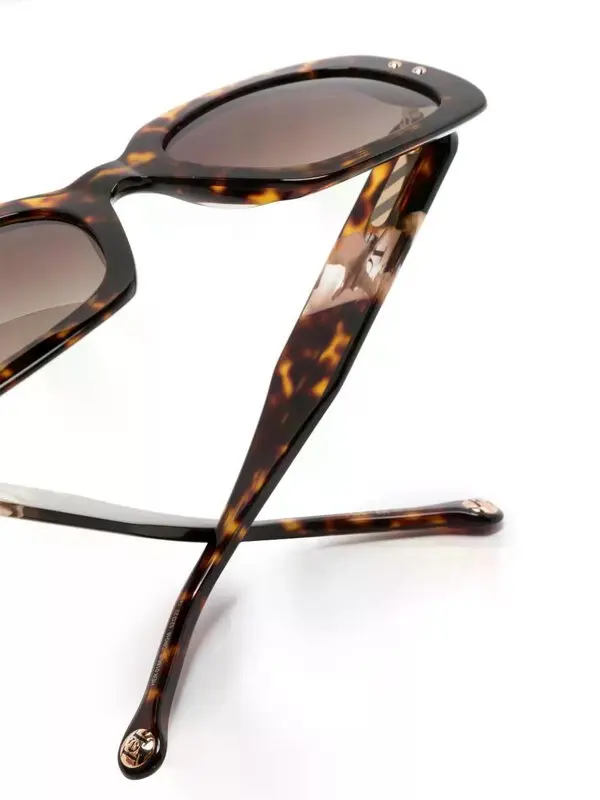 Carolina Herrera Tortoiseshell Square-frame Sunglasses