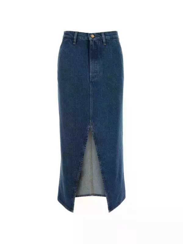 JIL SANDER Denim Front Slit Maxi Skirt