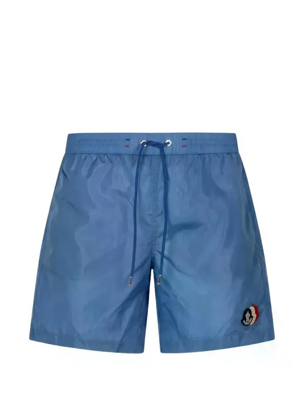 Moncler Logo-patch Swim Shorts - Blue