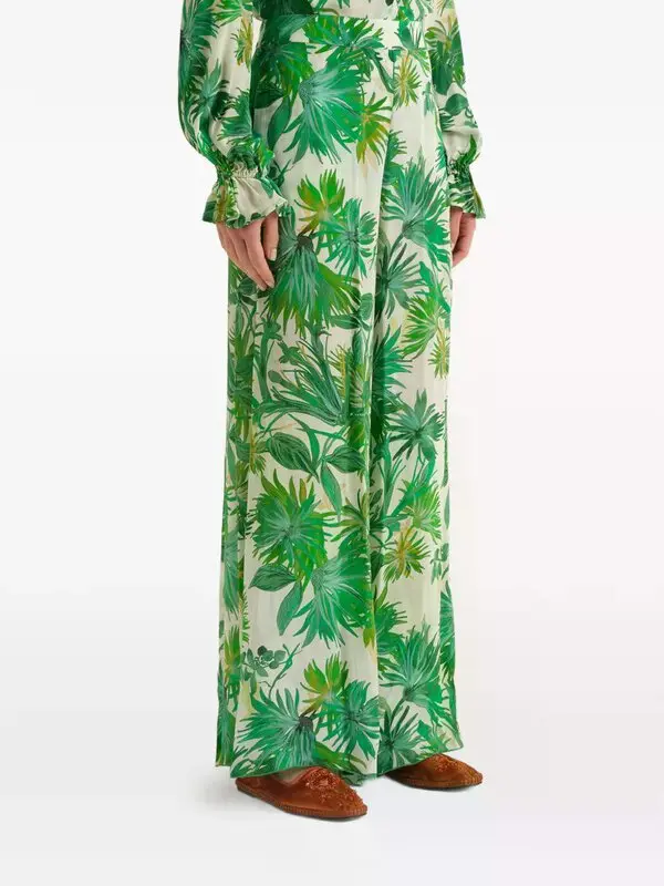 Malìparmi Botanical Jungle Print Wide-leg Trousers