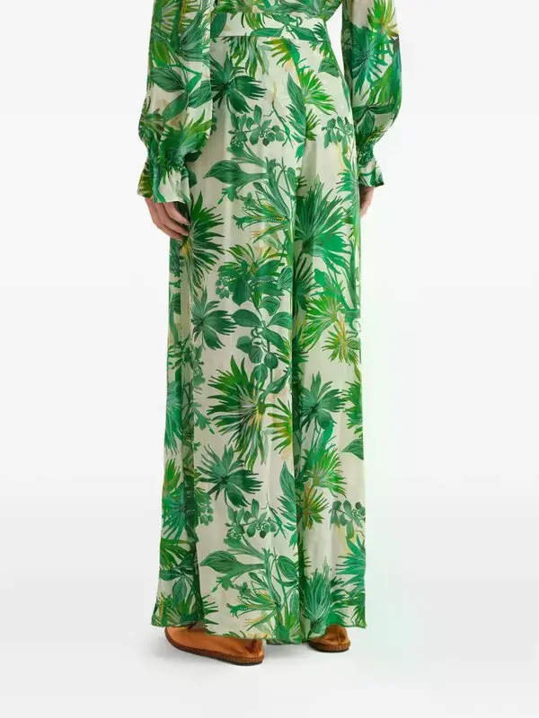 Malìparmi Botanical Jungle Print Wide-leg Trousers