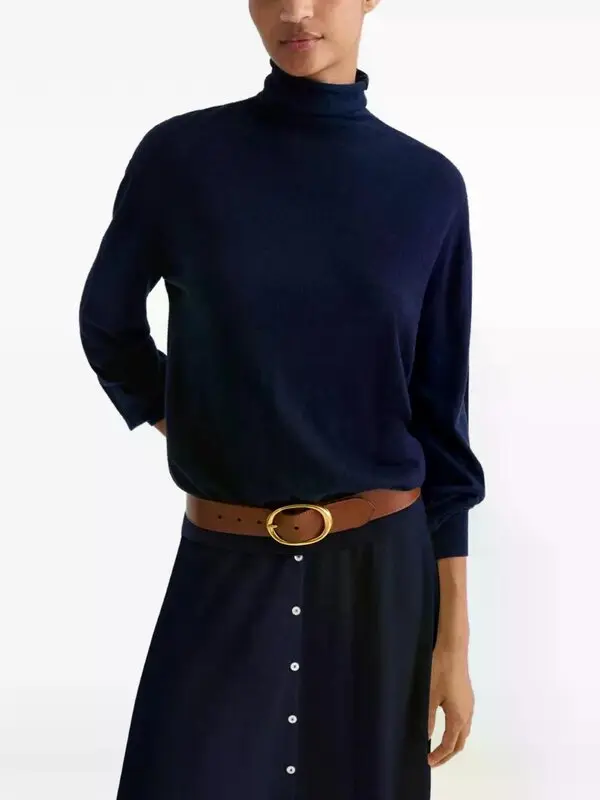 TWP Oval Buckle Leather Belt