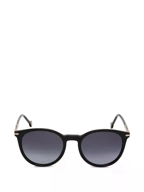 Carolina Herrera Round Frame Sunglasses - Black