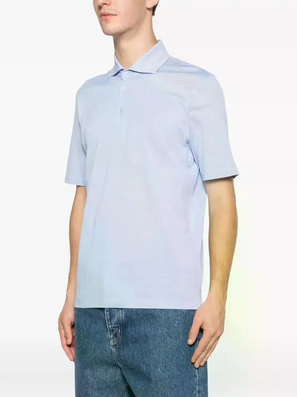 FERRANTE Short-sleeve Polo Shirt - Blue