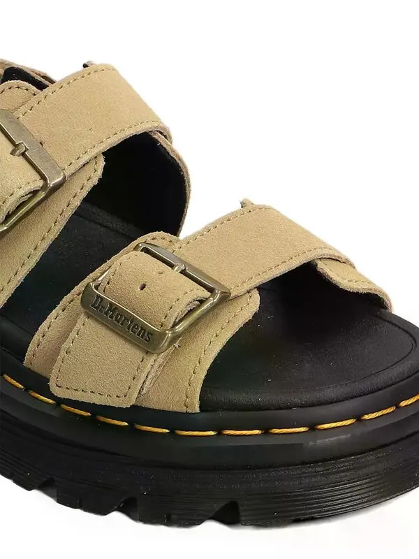 Dr. Martens Suede Flat Sandals With Buckle Fastening