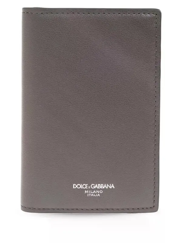 Dolce & Gabbana Leather Card Holder - Grey