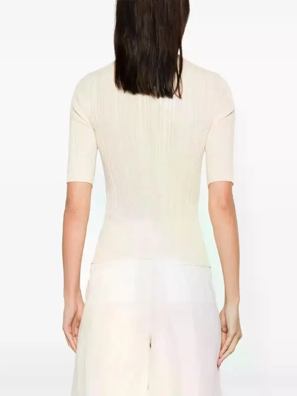 Peserico Short-sleeved Ribbed Jumper