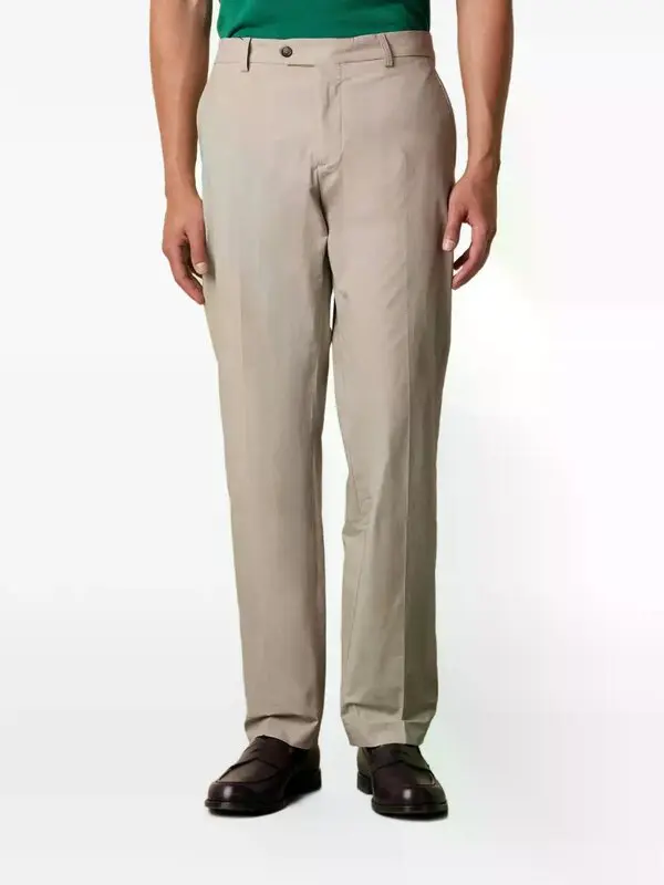 Brooks Brothers Cotton Poplin Tailored Trousers - Neutrals