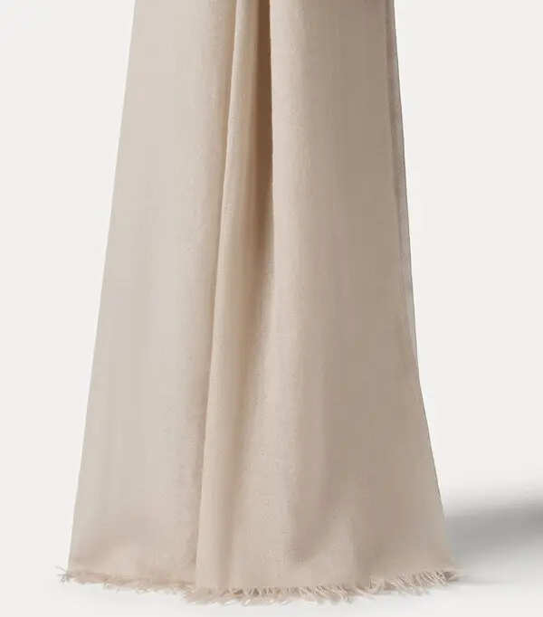Brunello Cucinelli Cashmere-silk Fringed Scarf - Brown