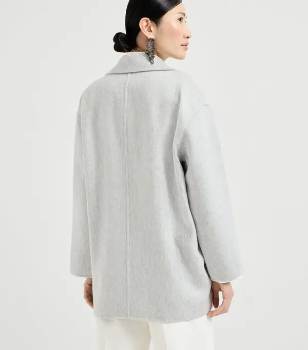 Brunello Cucinelli Cashmere Double Beaver Cloth Pea Coat