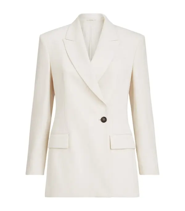 Brunello Cucinelli Double-breasted Twill Blazer