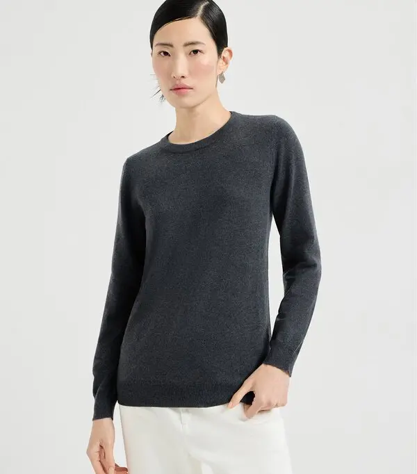 Brunello Cucinelli Cashmere Sweater With Monili Trim