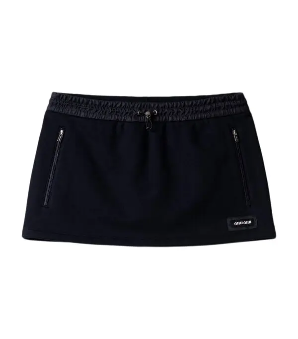 Miu Miu Cotton Jersey Mini Skirt