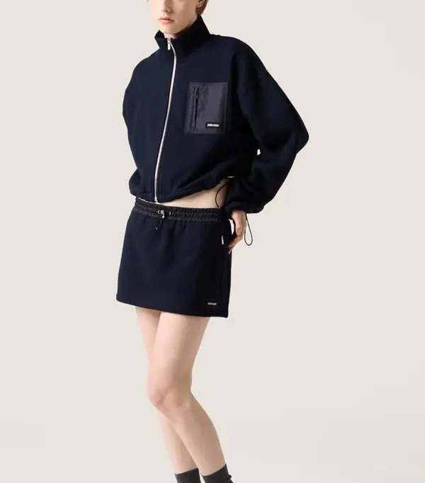 Miu Miu Cotton Jersey Mini Skirt