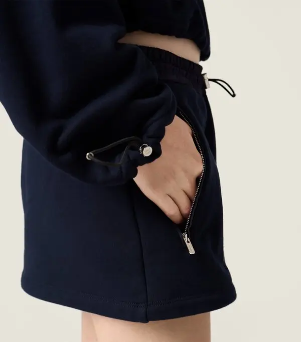 Miu Miu Cotton Jersey Mini Skirt