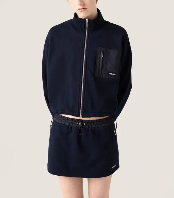 Miu Miu Cotton Jersey Mini Skirt