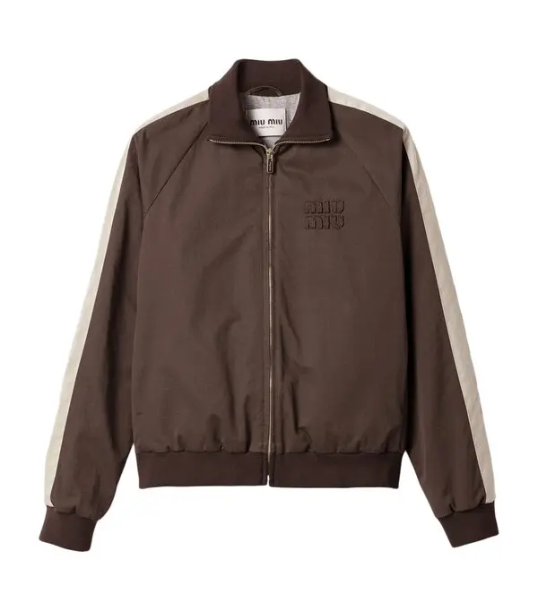 Miu Miu Cotton Twill Blouson Jacket