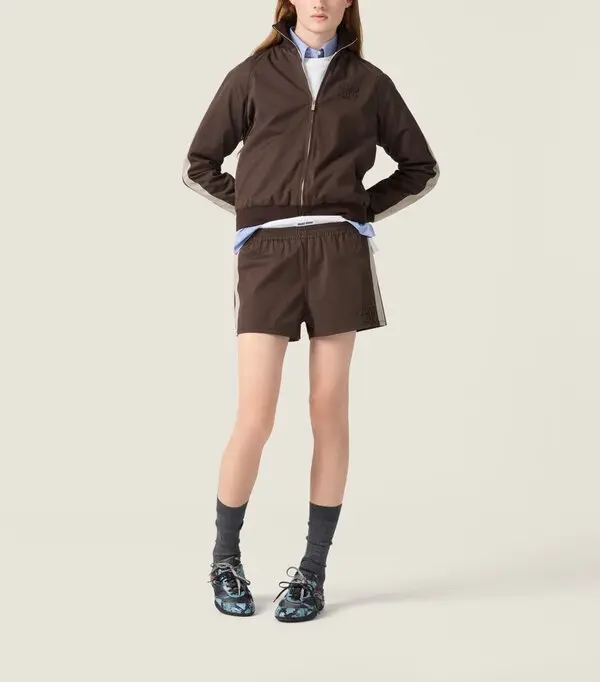 Miu Miu Cotton Twill Blouson Jacket