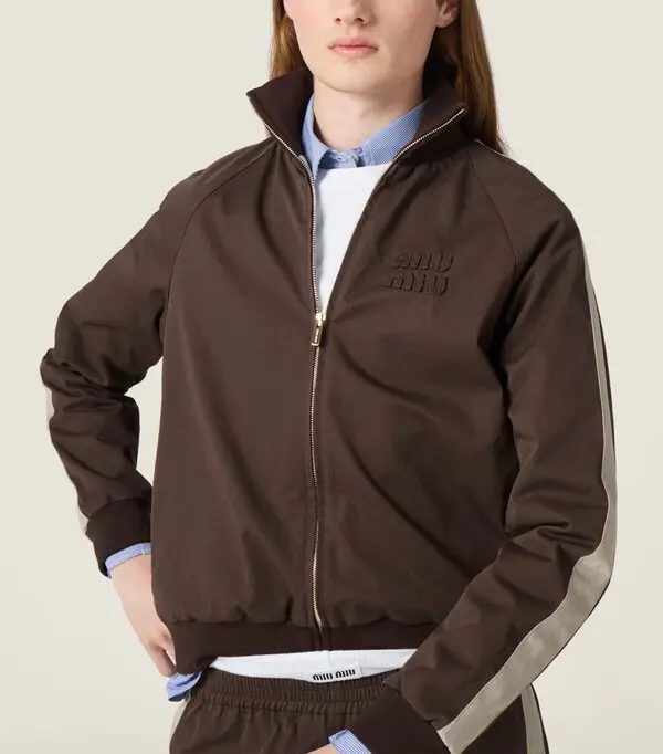 Miu Miu Cotton Twill Blouson Jacket