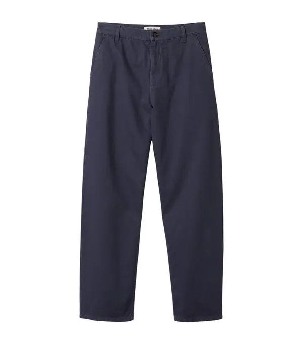 Miu Miu Cotton Gabardine Straight Trousers
