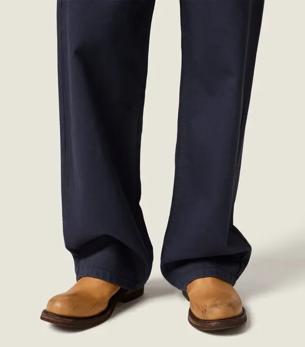 Miu Miu Cotton Gabardine Straight Trousers