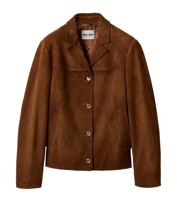 Miu Miu Waxed Suede Jacket