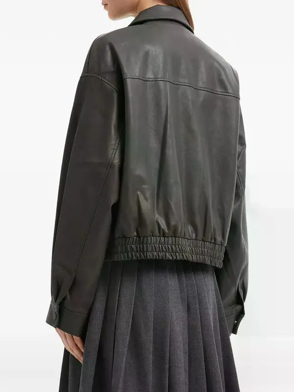 TOUT A COUP Collared Zip-up Bomber Jacket