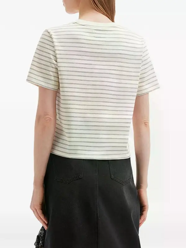 Izzue Striped T-shirt With Logo Detail