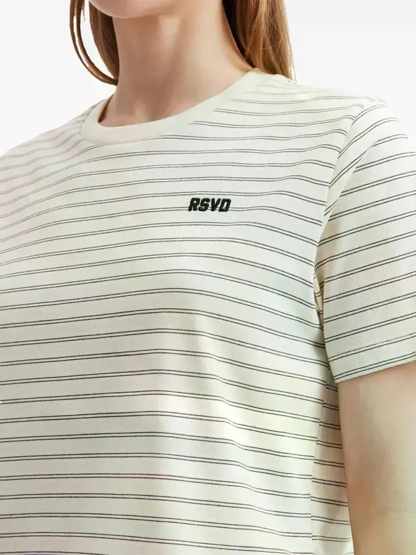 Izzue Striped T-shirt With Logo Detail
