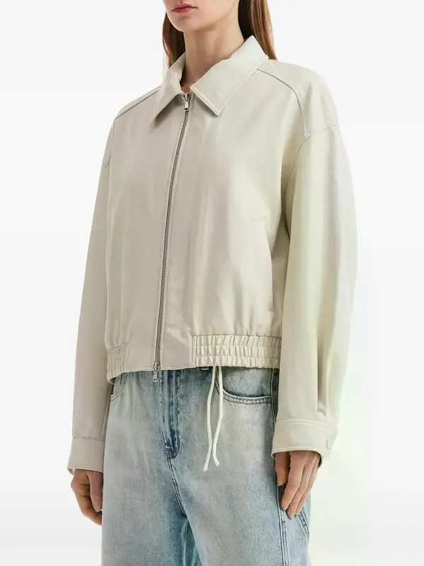 TOUT A COUP Zip-up Collared Bomber Jacket