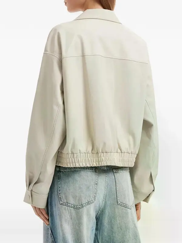 TOUT A COUP Zip-up Collared Bomber Jacket