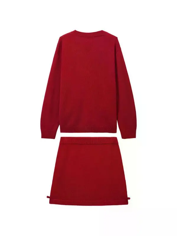B+AB Button Knitted Skirt Set