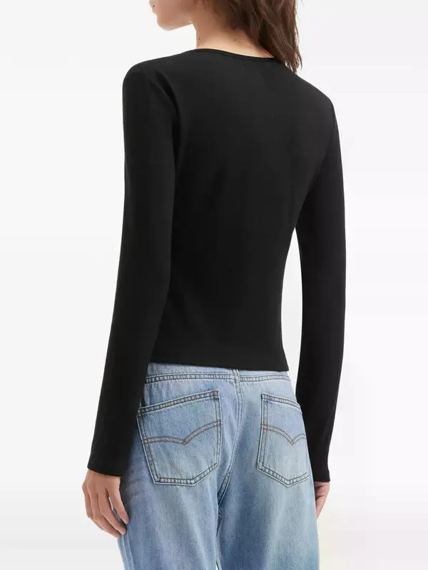 B+AB Twisted Cut-out Long-sleeve Top