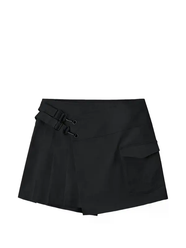 Izzue Buckle-detail Shorts - Black