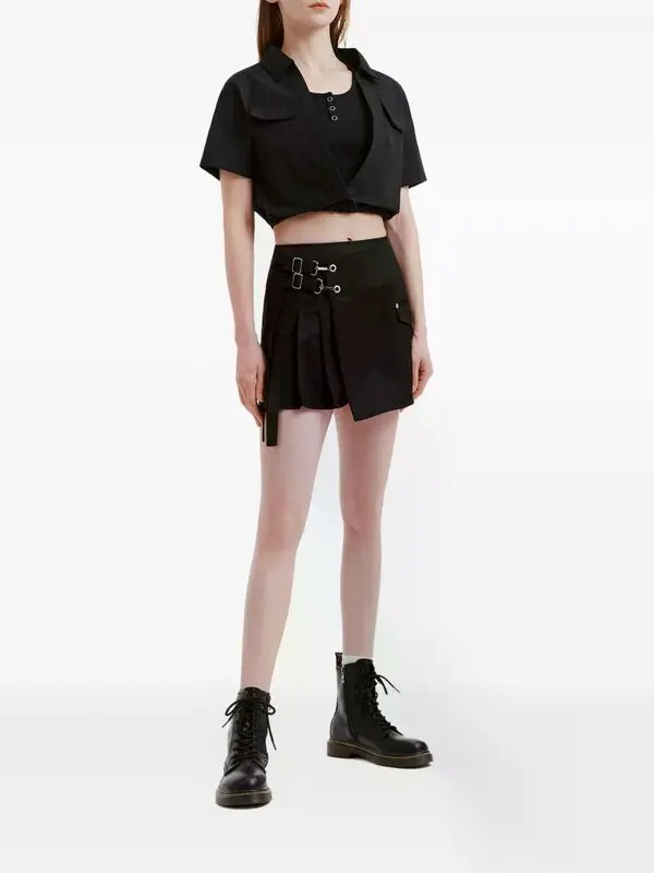 Izzue Buckle-detail Shorts - Black