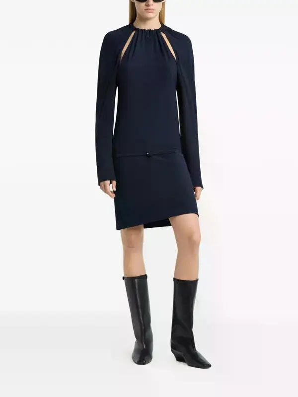COURREGES Cut-out Detail Jersey Dress - Blue