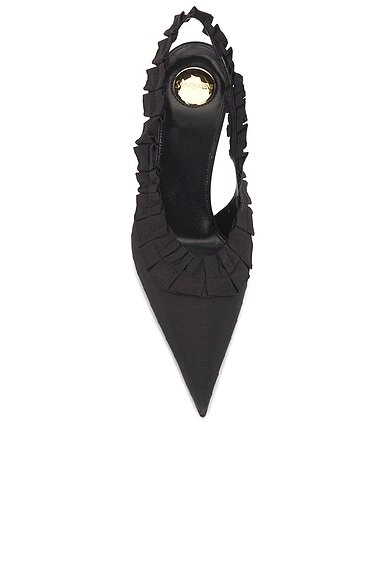 Saint Laurent Madeleine Slingback Pumps With Couture Ruffles