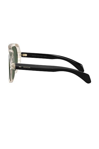 Moncler Sunsette Aviator Sunglasses - Clear