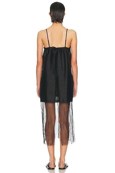 Chan Luu Techno Taffeta Mesh Dress