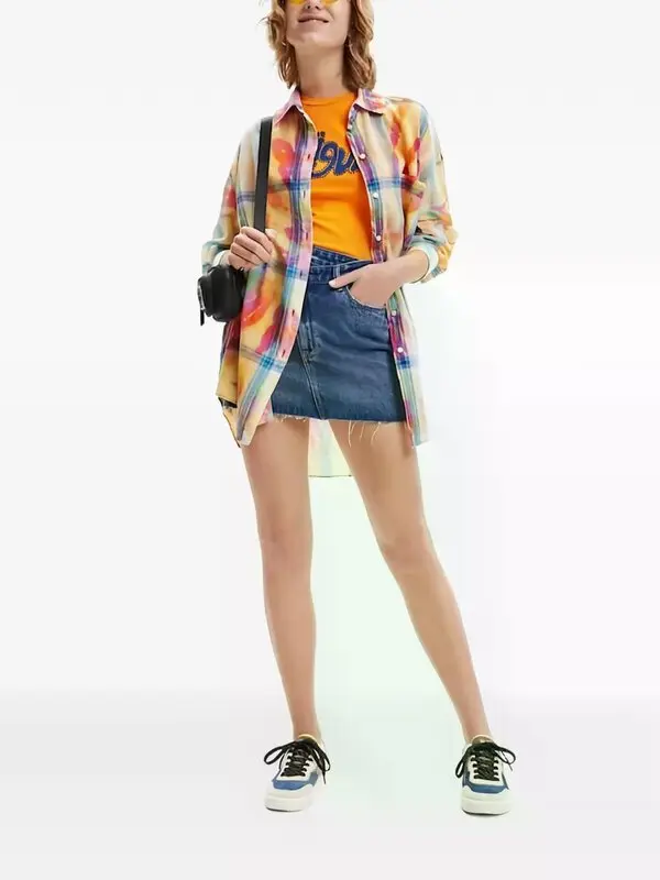 Desigual Frayed Denim Skirt