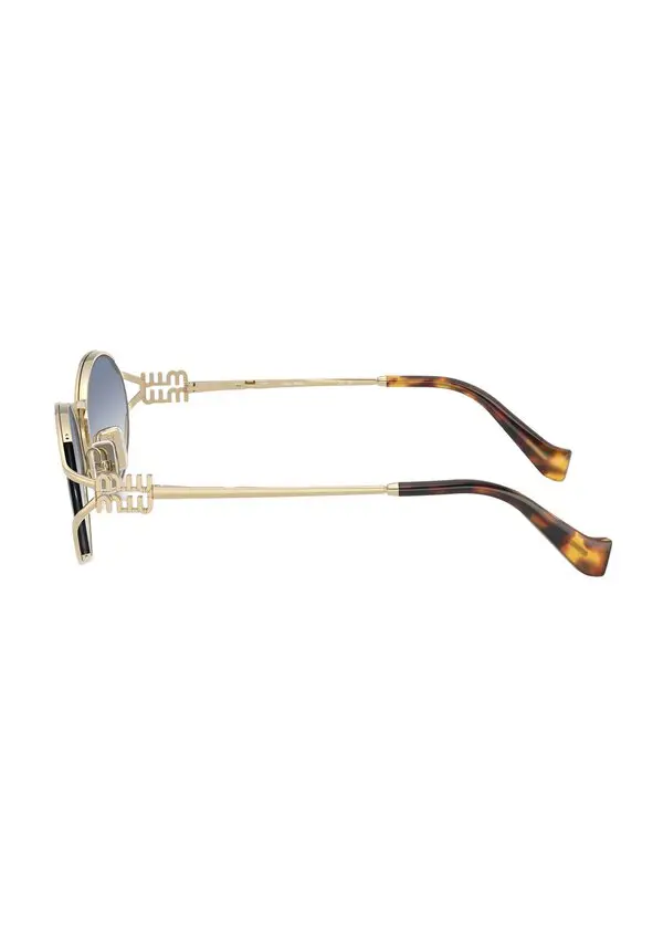 Miu Miu Oval Frame Sunglasses - Blue Light