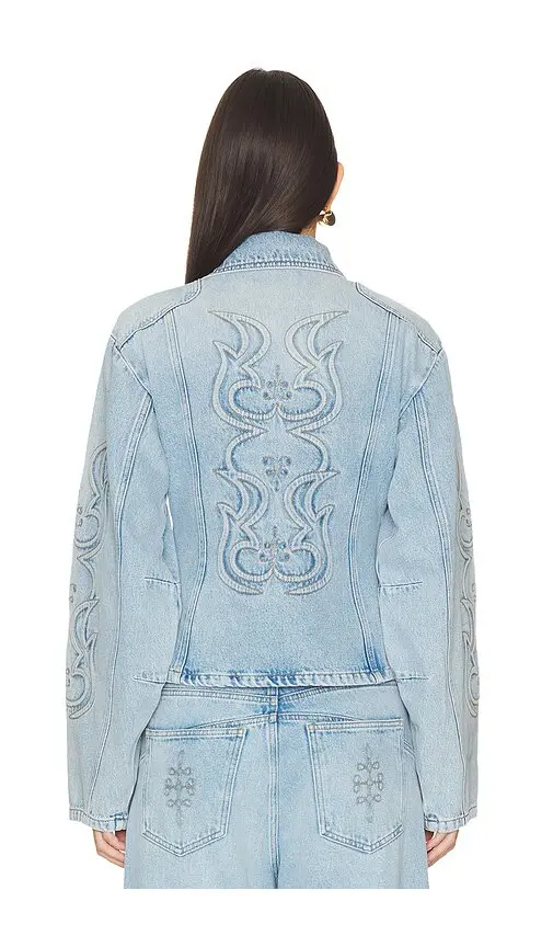 GESTUZ X Barbie Stacie Embroidered Denim Jacket