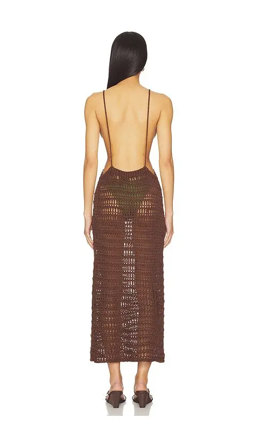HAIGHT. Long Pipa Knit Dress - Brown