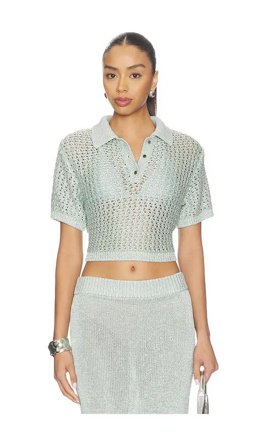 DODIEE Dodie Adalyn Crochet Top - Mint