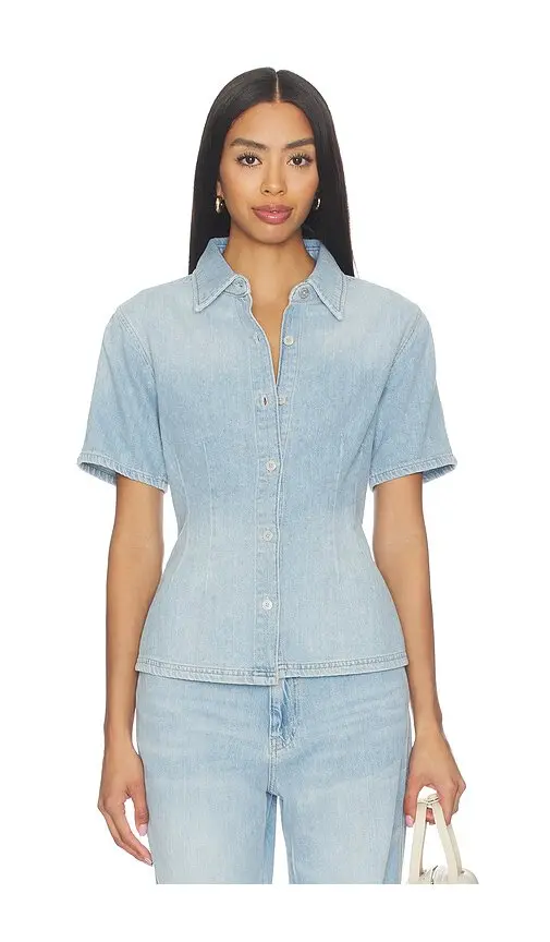 DL1961 Dl Aura Joice Denim Shirt - Blue