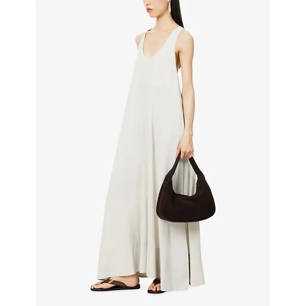 ST. AGNI Scoop-neck Relaxed-fit Jersey Maxi Dress